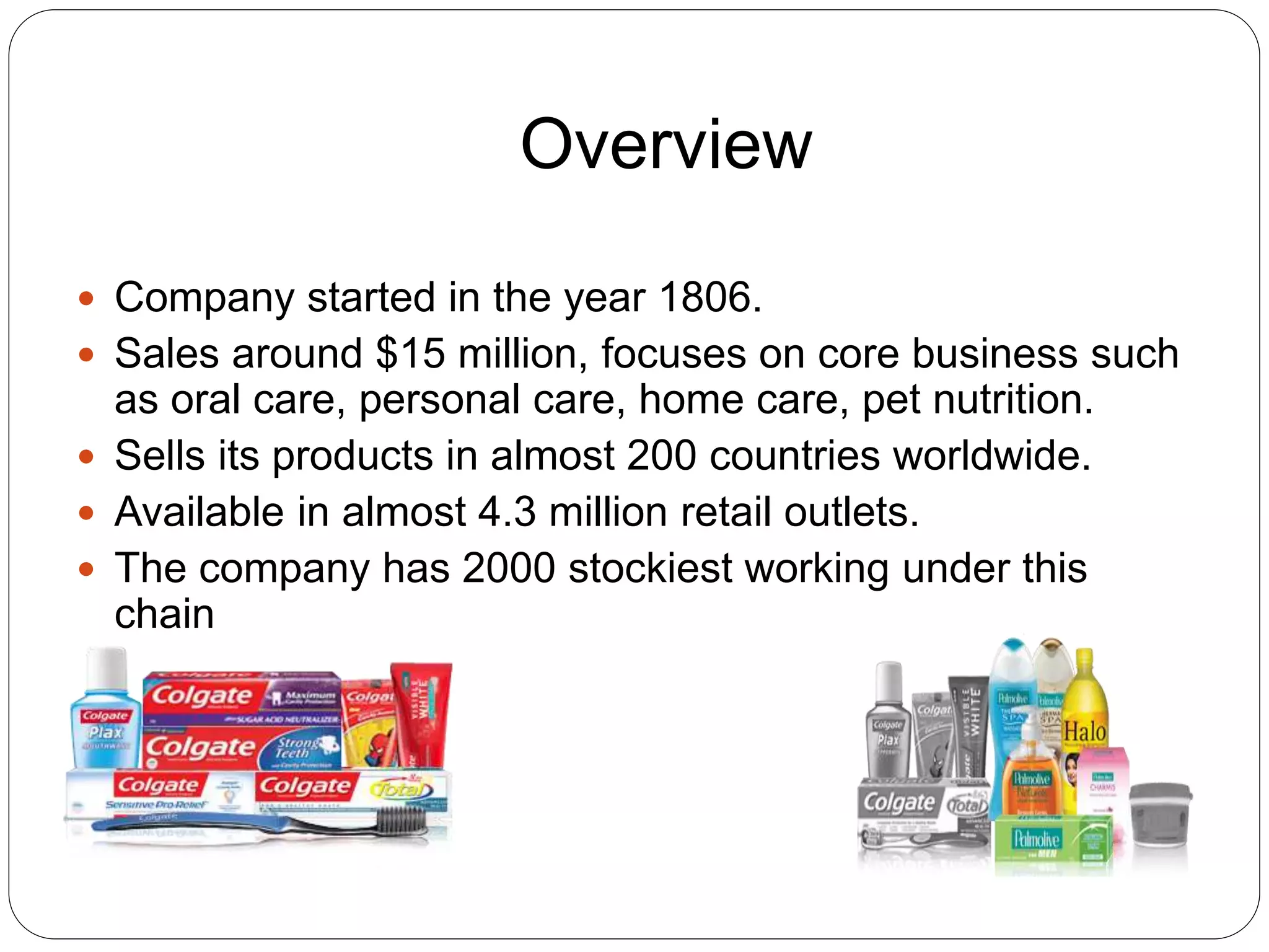 Scope of mlm and franchising in colgate palmolive | PPTX
