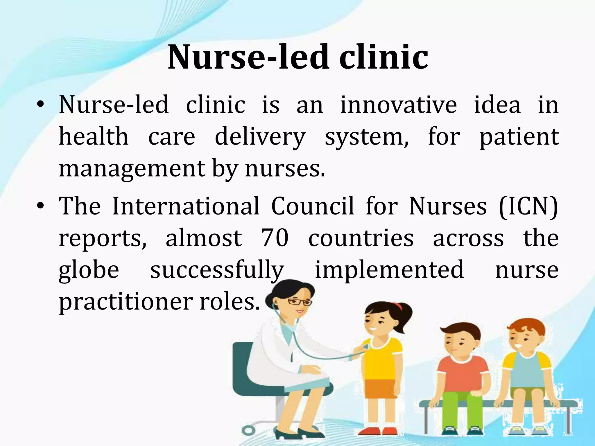 Scope of nurse led clinic in oncology | PPTX