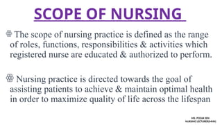 SCOPE, ROLES,FUNCTIONS & QUALITY OF NURSING.pptx