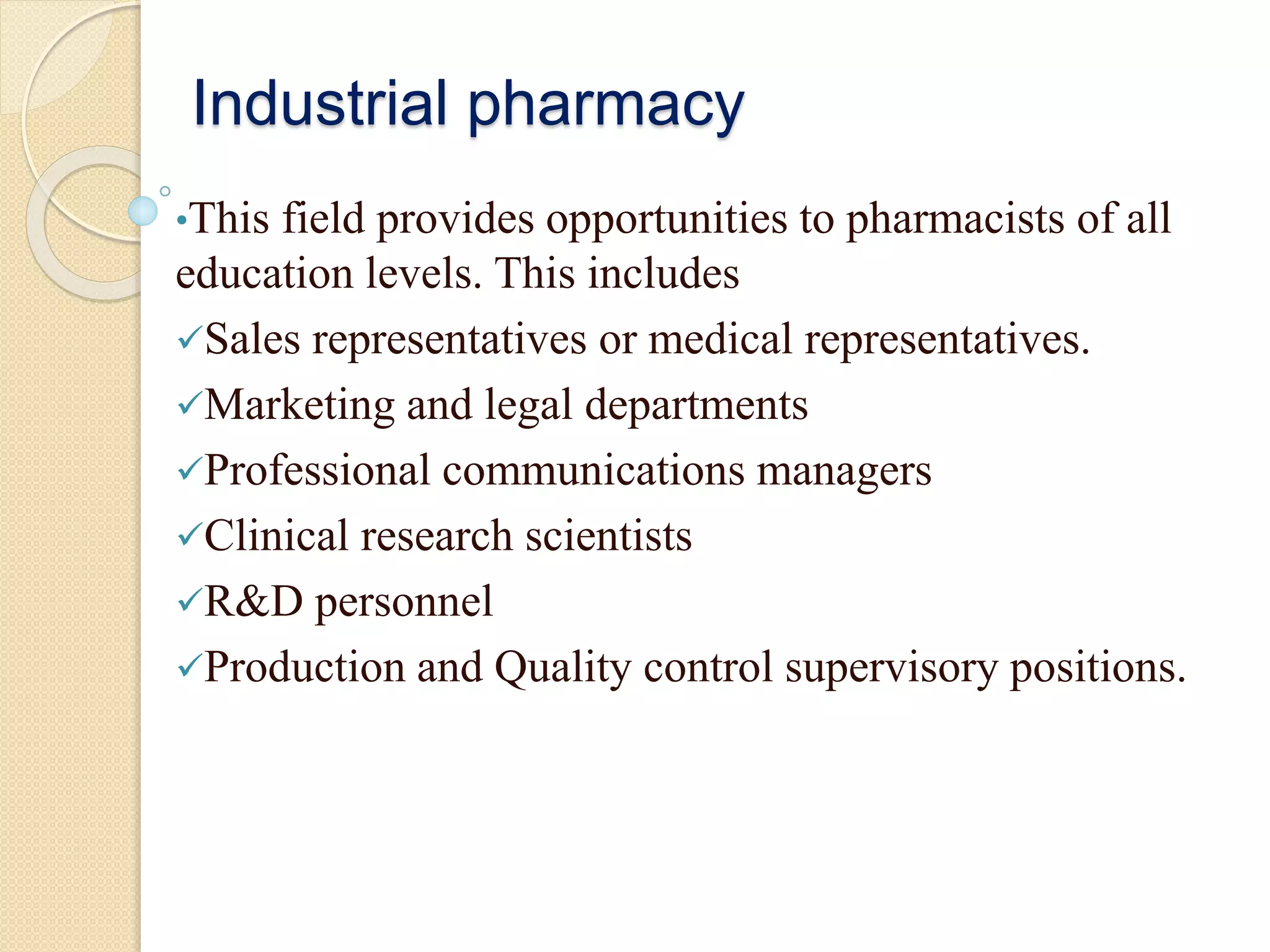 Scope of pharmacy | PPTX