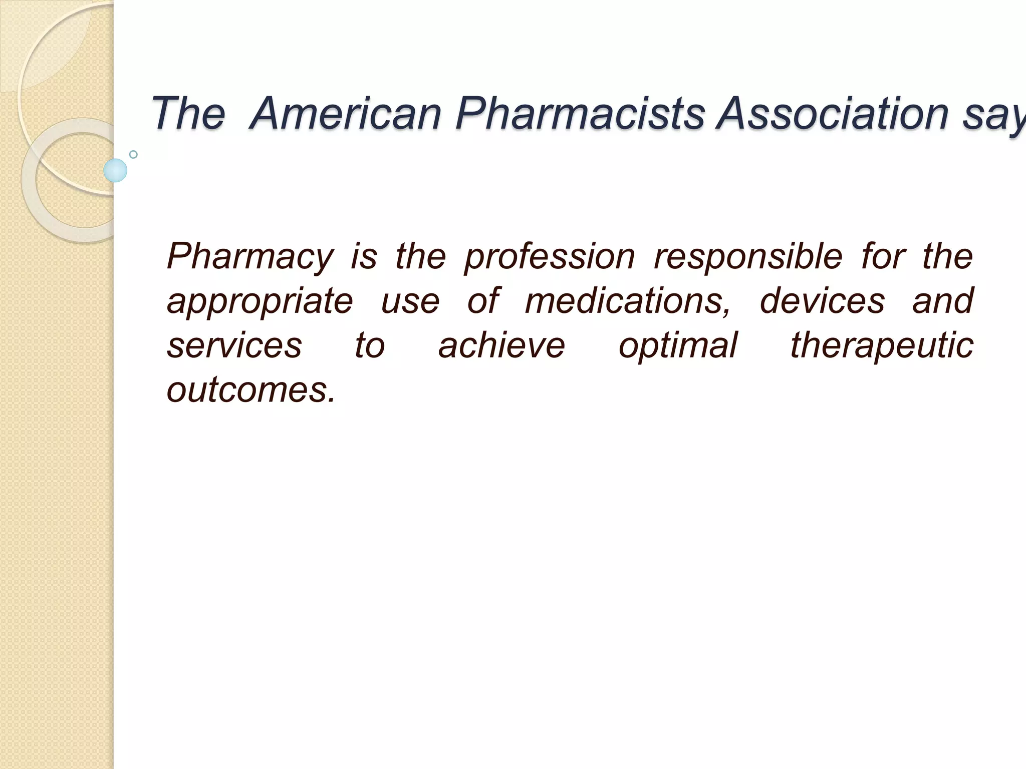 Scope of pharmacy | PPTX