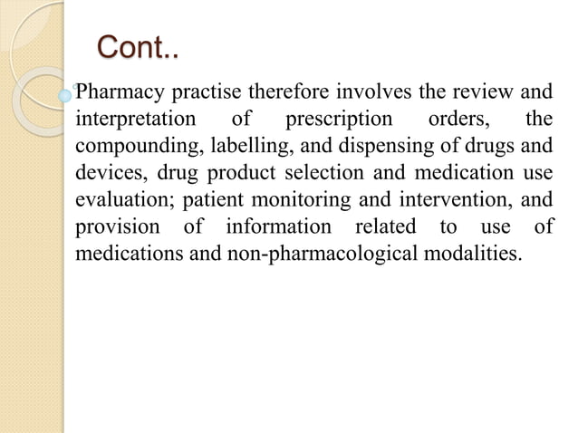 Scope of pharmacy | PPTX