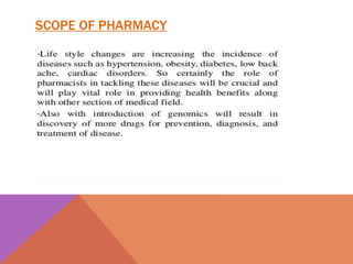 Scope of Pharmacy and Clinical Research | PPTX