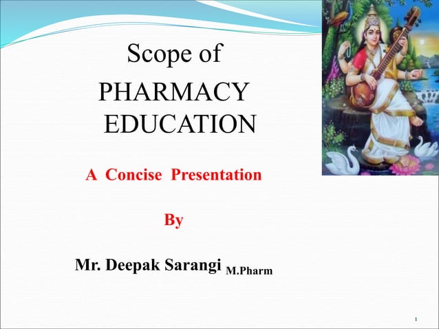 Scope of pharmacy ppt | PPTX