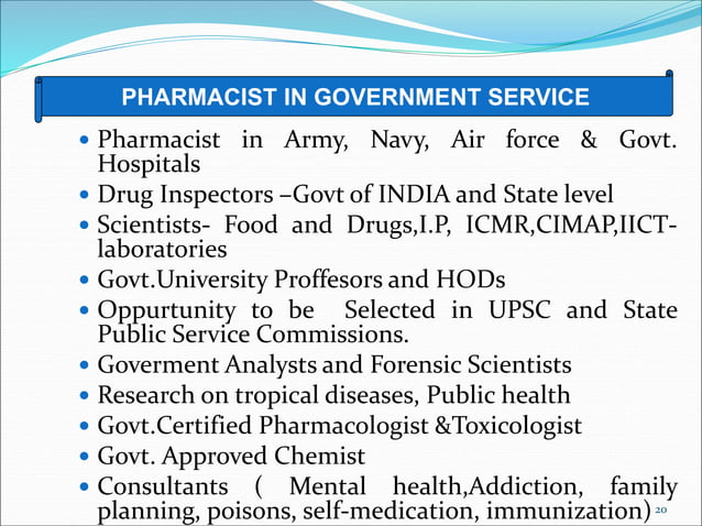 Scope of pharmacy ppt | PPTX