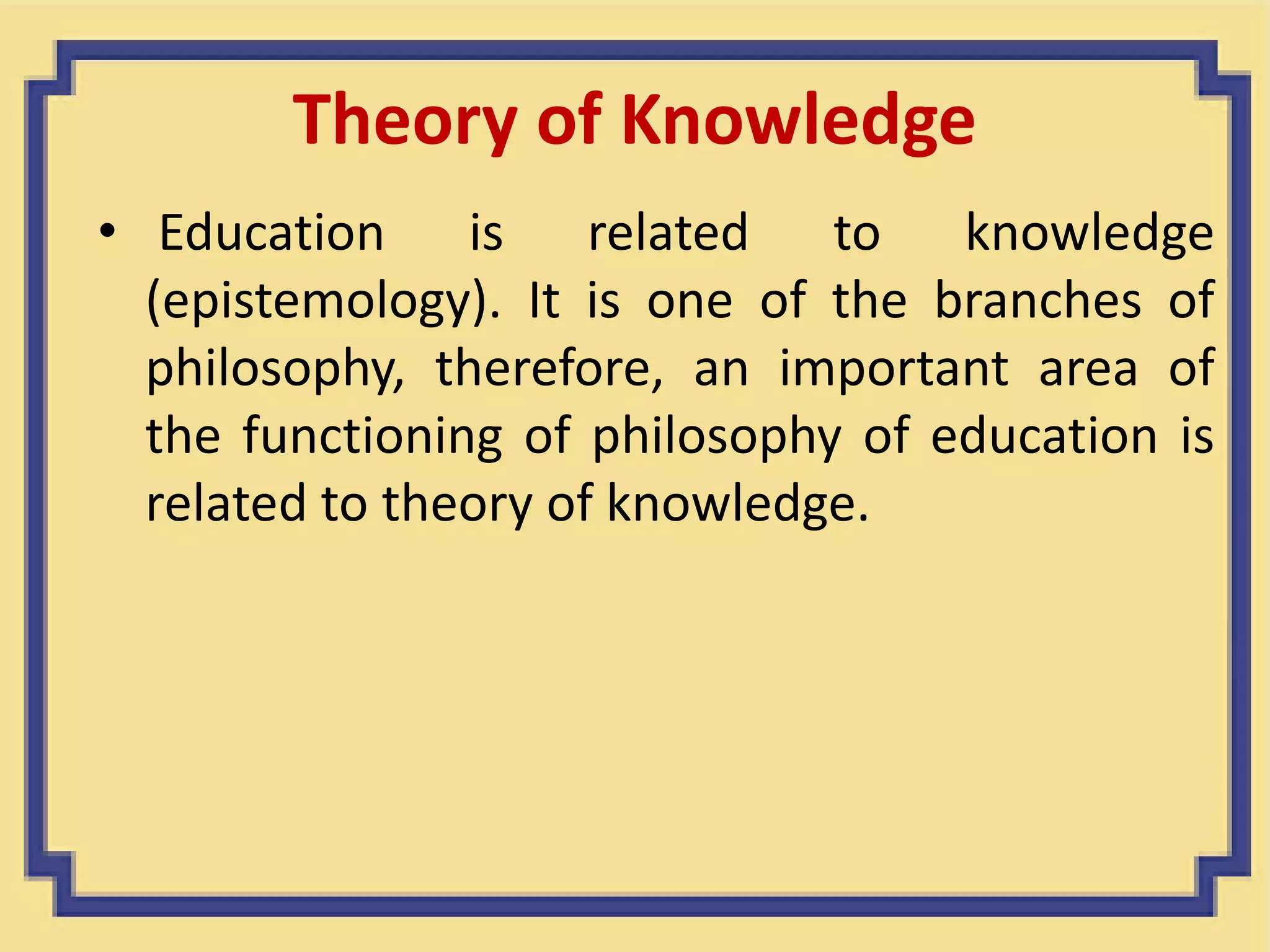 Scope of philosophy of education | PPTX