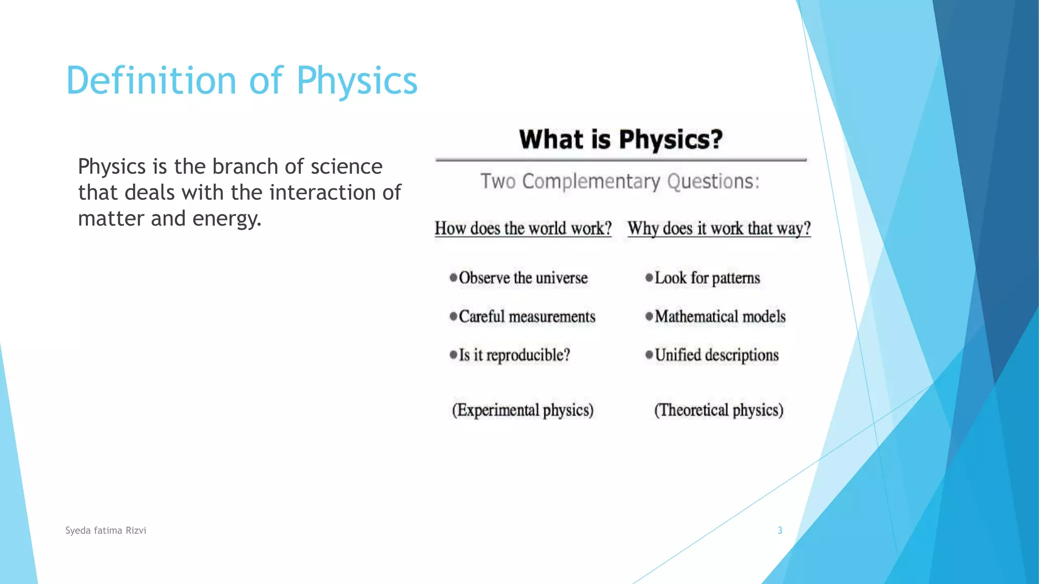 Scope of physics | PPTX