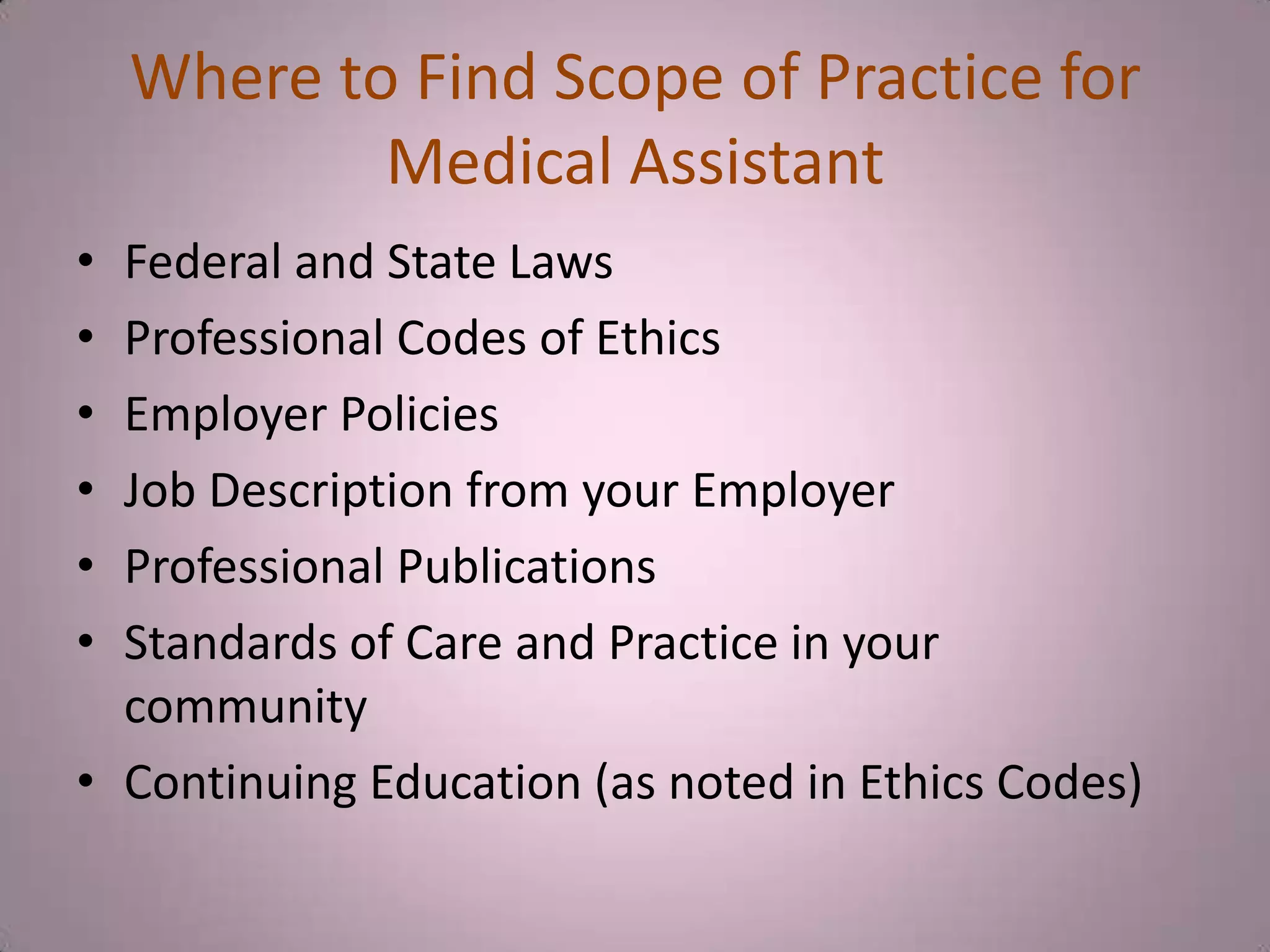 Scope of practice | PPTX