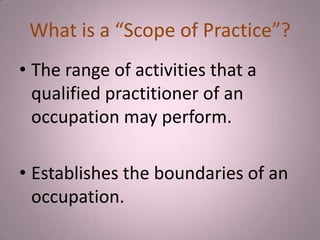 Scope of practice | PPTX