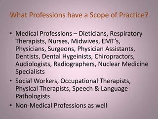 Scope of practice | PPTX