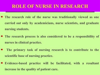 The scope of Nursing research (Evidence-Based Practice) .pptx