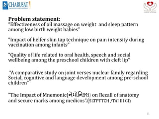 Scope of research in paediatric | PPTX