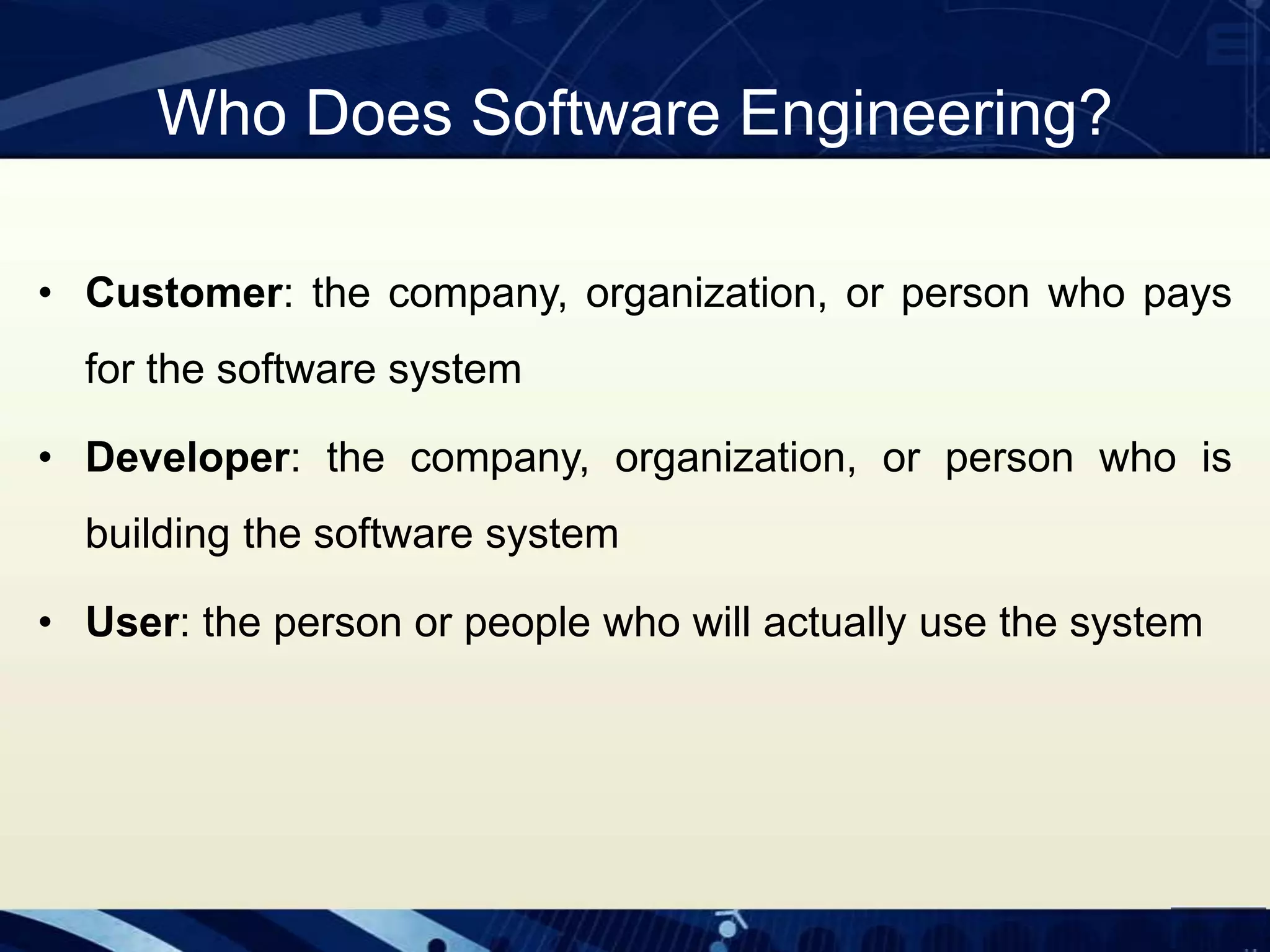 Scope of software engineering | PPSX