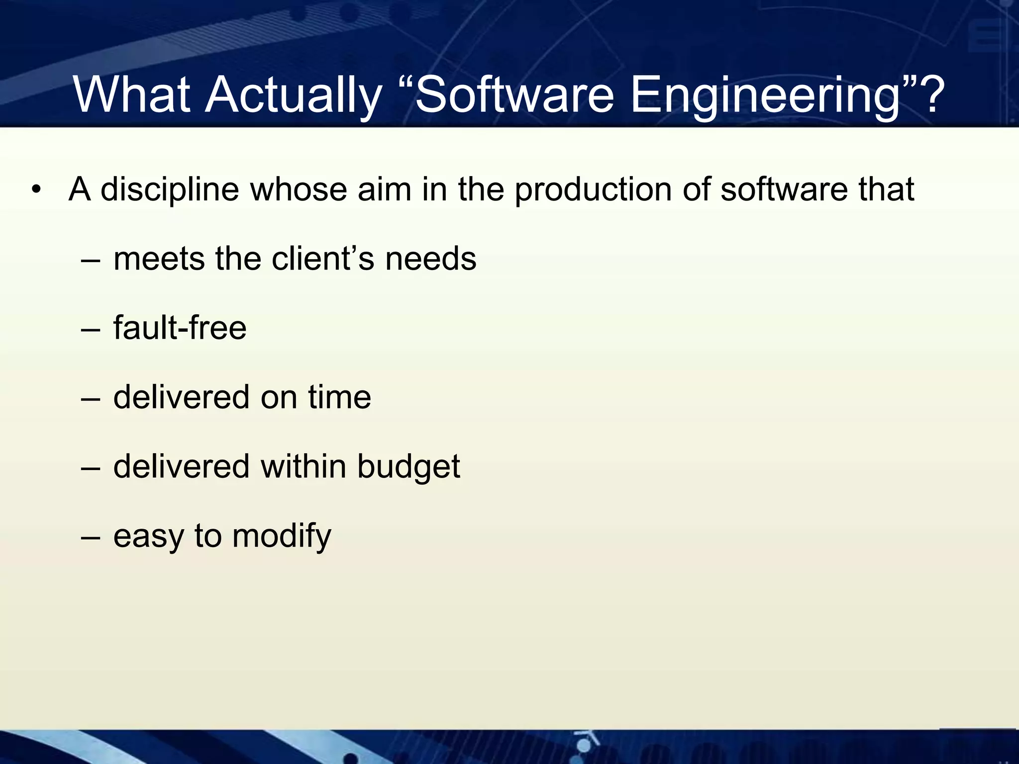 Scope of software engineering | PPSX