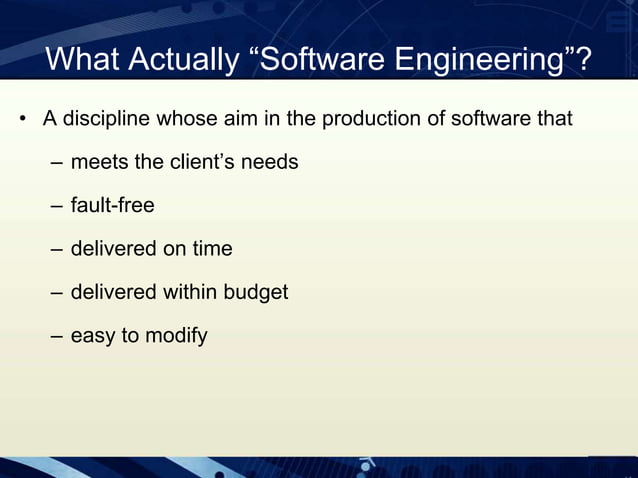 Scope of software engineering