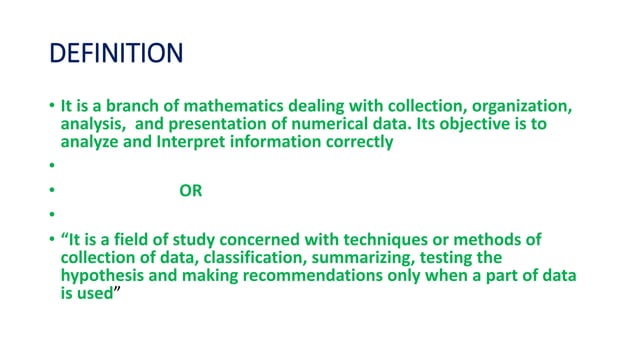 Introduction and scope of statistics .pptx | Business | Business and Finance