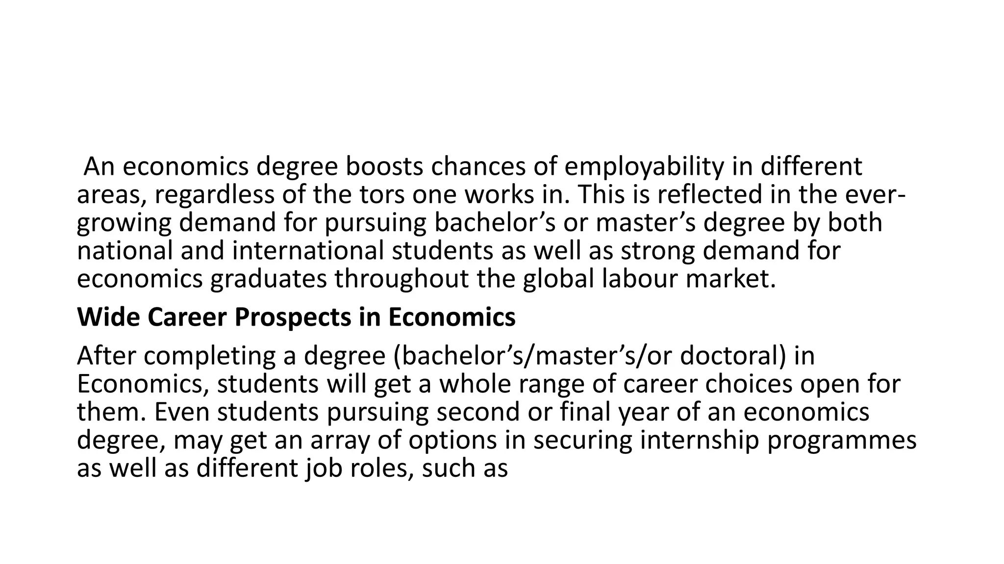 Scope of studying economics | PPTX