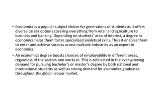 Scope of studying economics | PPTX