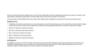 Scope of studying Electronics and Communication Engineering | PPTX