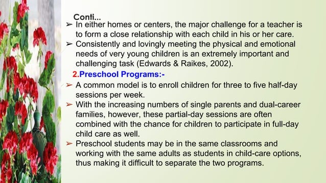 Scope of teacher education at pre primary level by Mudasir Amin | PPT