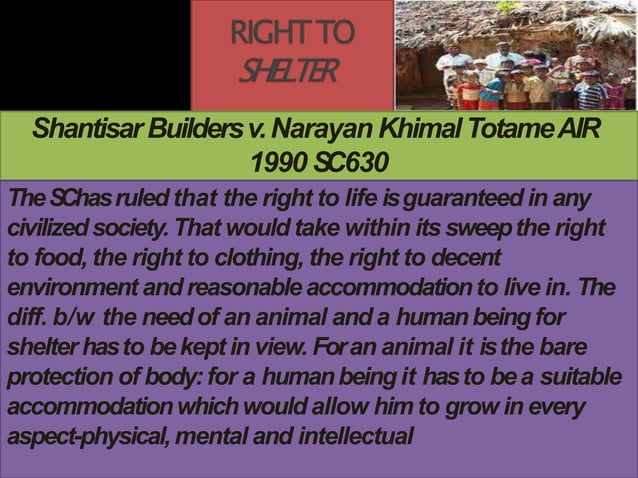 Scope of the right to life and personal liberty under (article 21) | PPT