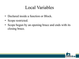 Scope of variable | PDF