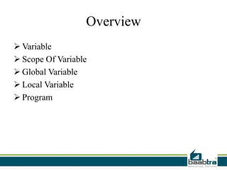 Scope of variable | PDF