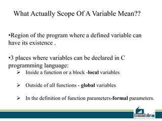 Scope of variables | PPT