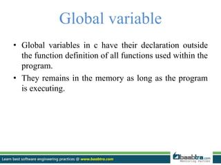 Scope of variables | PPT
