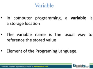 Scope of variables | PPT | Free Download