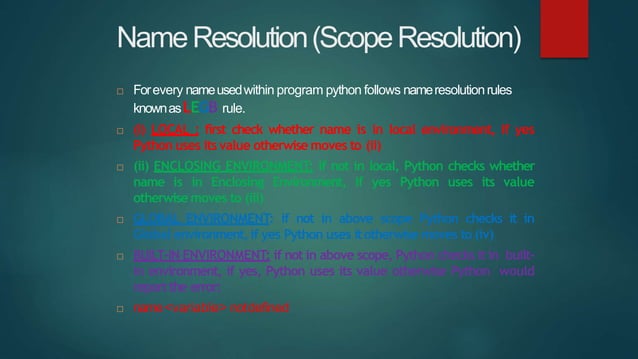 Scope of Variables.pptx | Programming Languages | Computing
