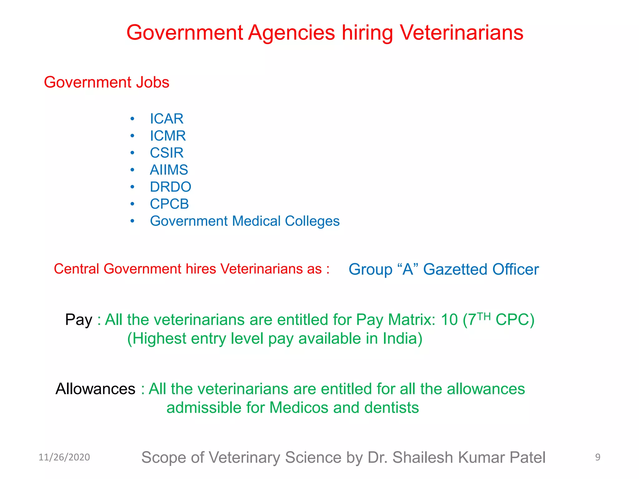 Scope of veterinary science | PPTX