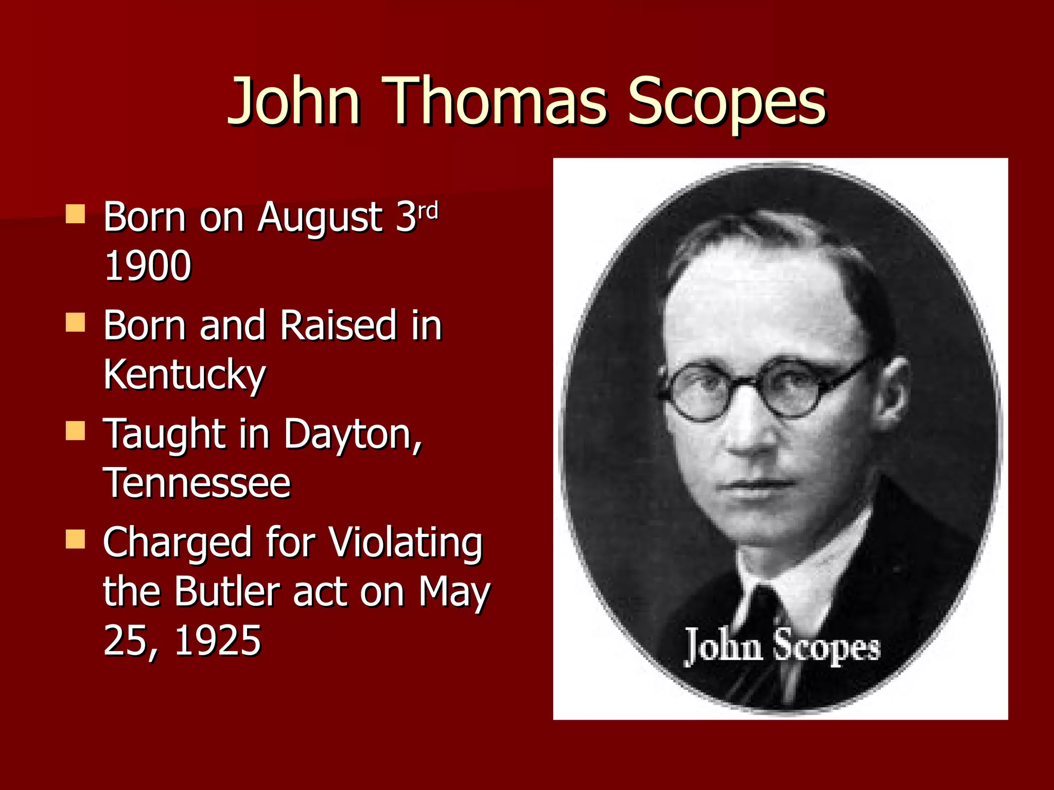 Scopes Monkey Trial | PPT