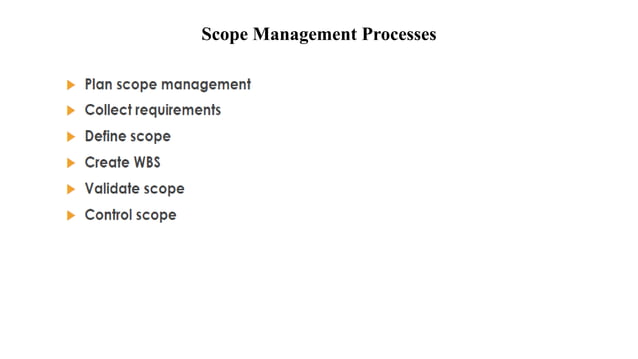 Project scope, schedule, cost, quality Management | PPTX