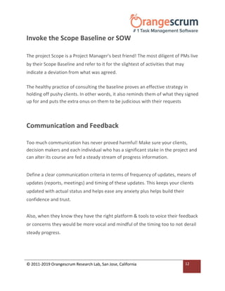 Scope, scope creep & its impact on project delivery | PDF