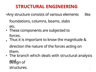 Introduction, Scopes & branches of Civil Engineering | PPT