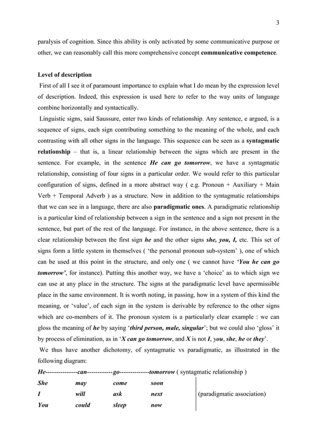 Scopes of linguistic description 2 | PDF