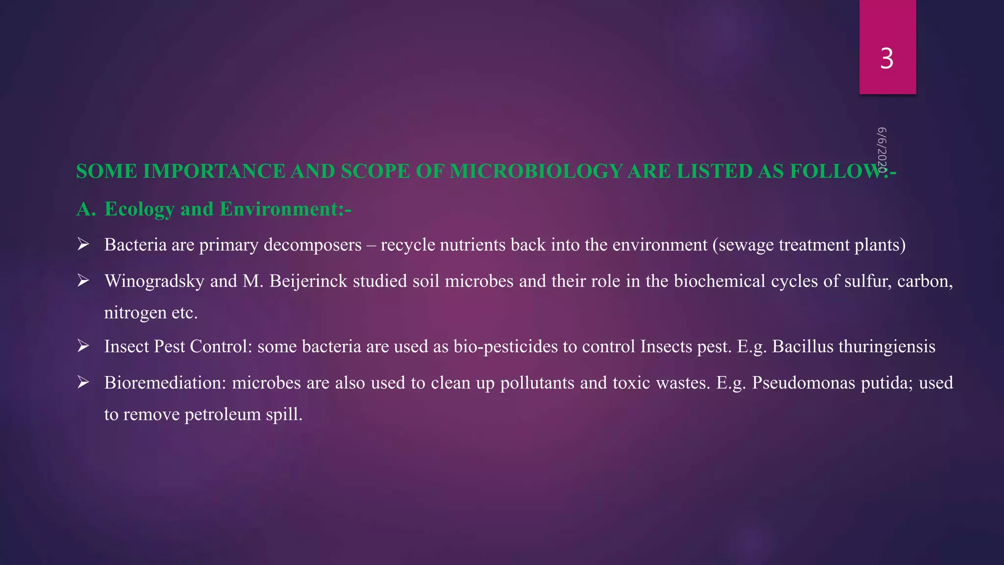 Scopes of microbiology | PPTX
