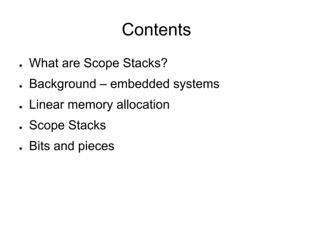 Scope Stack Allocation | PPT