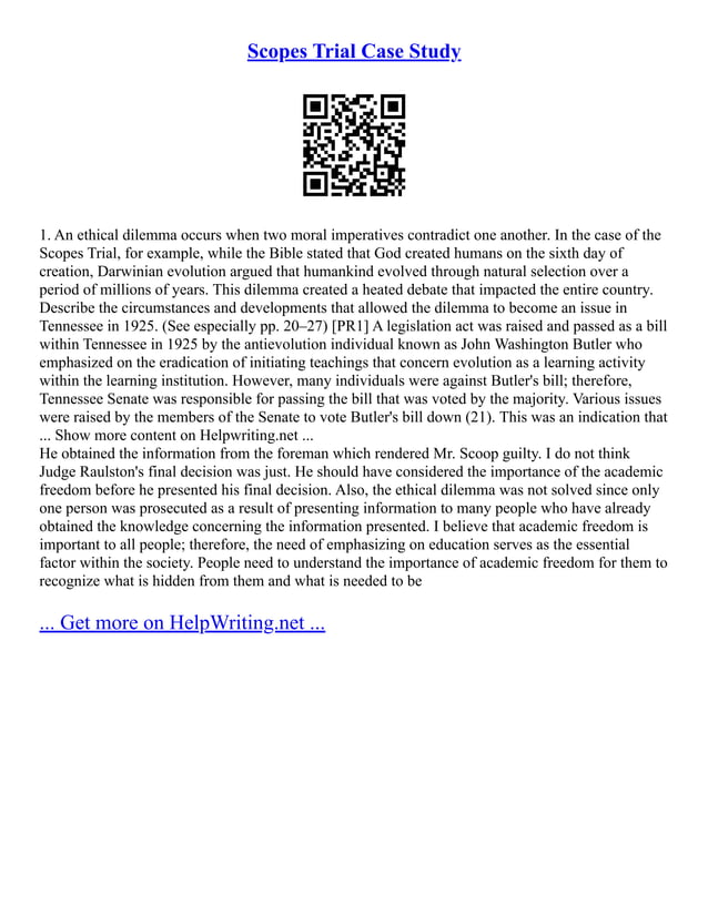 Scopes Trial Case Study | PDF
