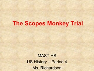 Scopes Monkey Trial | PPT