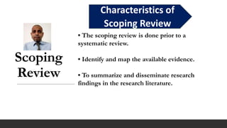 Scoping Review | Steps of Scoping Review | PPTX