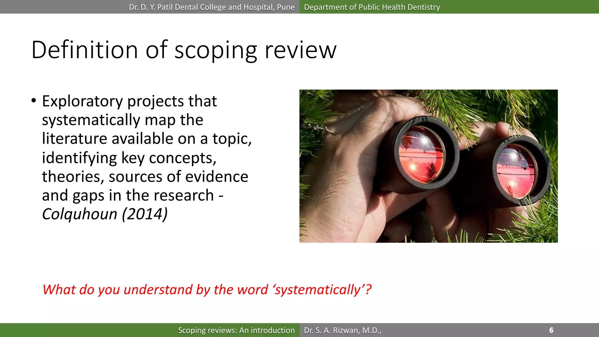 Introduction to scoping reviews | PDF