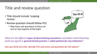 Introduction to scoping reviews | PDF