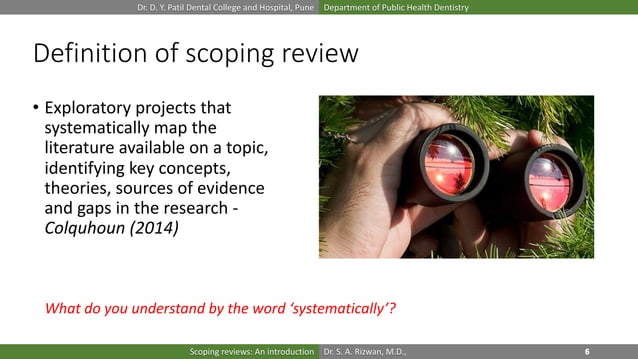 Introduction to scoping reviews | PDF | Dental Health | Diseases and ...
