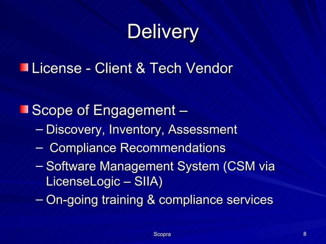 SCOPRA IP Asset Management | PPT