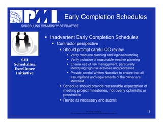 Early Completion Schedules | PPT