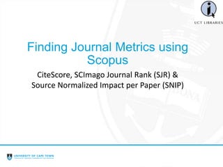 Scopus Journal Metrics | PPTX