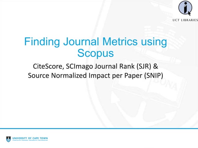Scopus Journal Metrics | PPTX