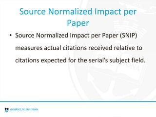 Scopus Journal Metrics | PPTX